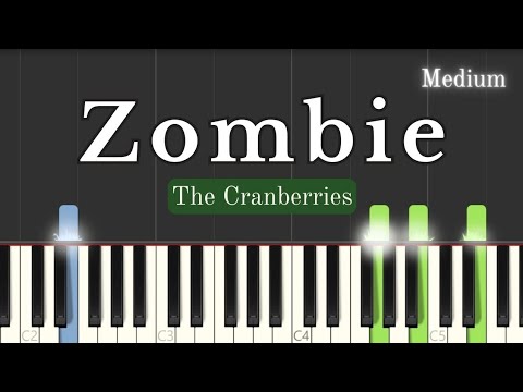 Zombie - The Cranberries (Medium Piano Tutorial) | Sheet Music + MIDI ...