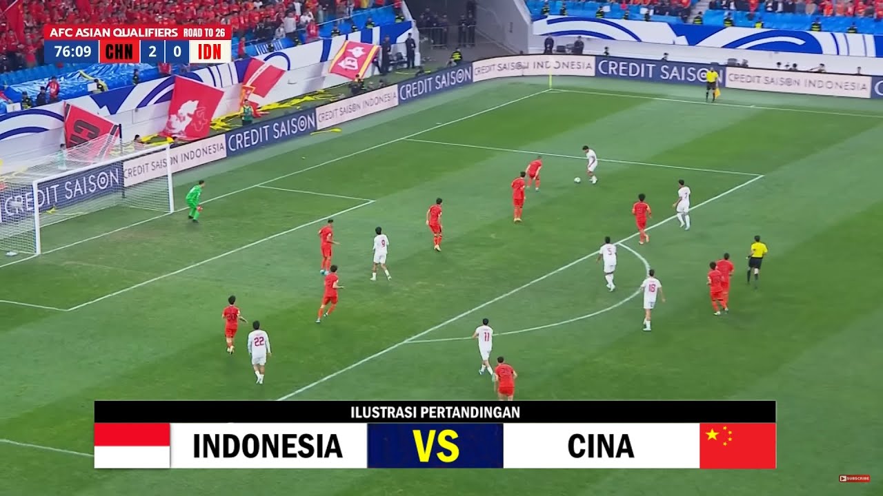 🔴 Sedang Berlangsung LIVE TIMNAS INDONESIA VS CINA Kualifikasi PIALA ...