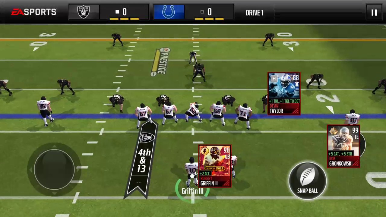 Passing Plays in Madden Mobile 1 (beginners) - YouTube