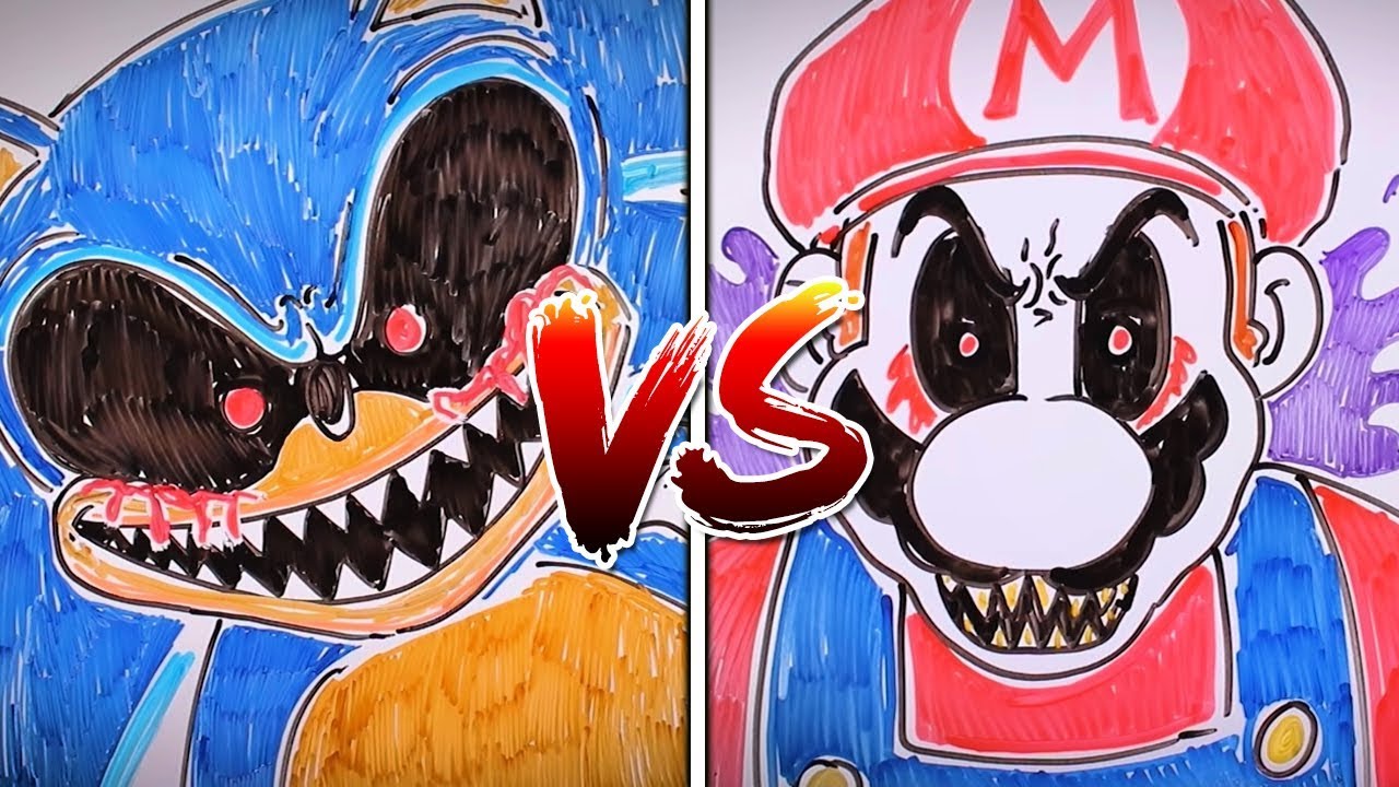 SONIC.EXE VS MARIO.EXE EN LA VIDA REAL*MUCHO MIEDO* | BATALLA DE ...