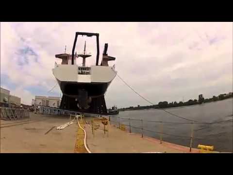 Ship water launch goes wrong - YouTube