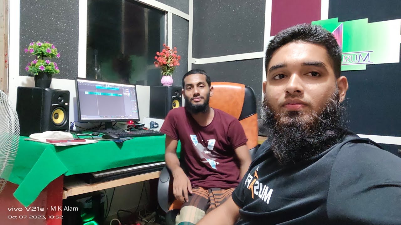 রেকর্ড করার আগে প্রস্তুতি🥰প্রিয় গজল | আল্লাহ তোমার নামেরি গান গাই সকাল ...