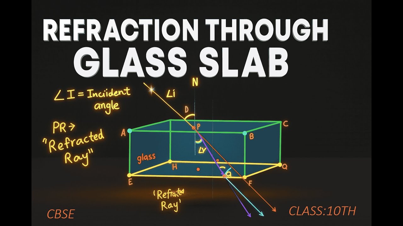 |REFRACTION THROUGH GLASS SLAB |The ABSOLUTE BEST Way to Understand ...