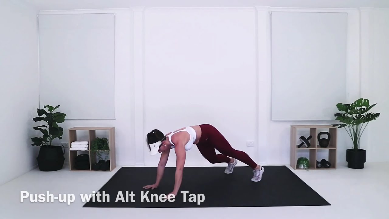 Push-up with Alternating Knee Tap - YouTube
