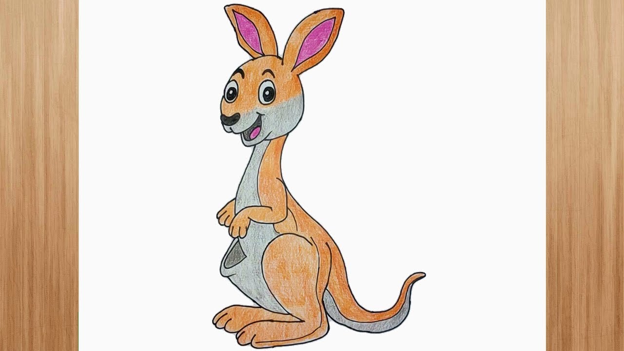 How To Draw A Kangaroo | Kangaroo Drawing Easy | Малюємо кенгуру - YouTube