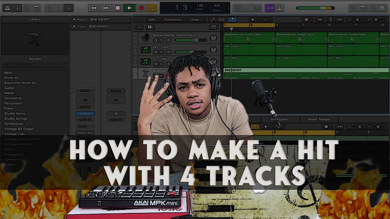 HOW TO MAKE A HIT FROM SCRATCH WITH 4 TRACKS! : This beat will make me ...