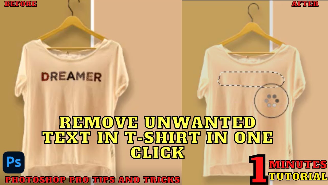 How to Remove Unwanted Text from Images in ONE CLICK I Photoshop Pro ...
