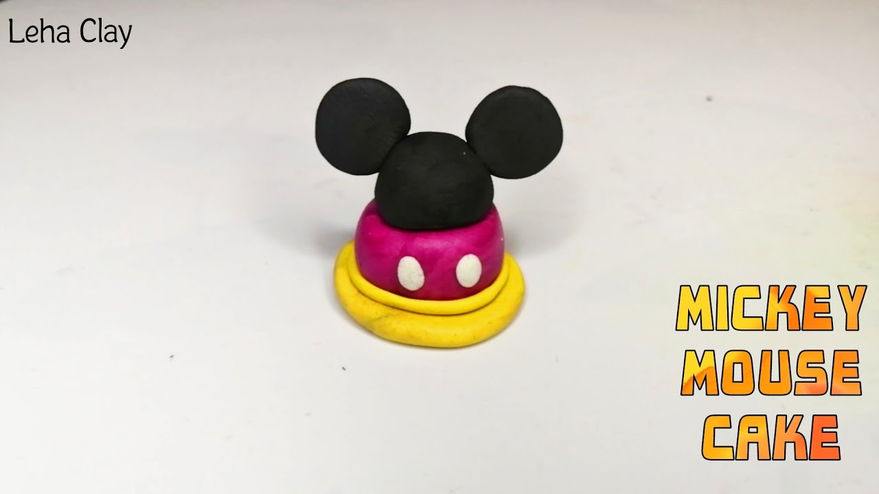 How to make MICKEY MOUSE CAKE - Easy Polymer Clay | Leha Clay - YouTube