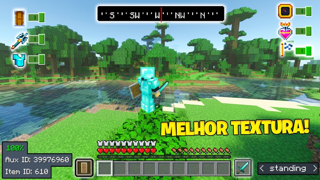 🔥ESSA TEXTURA É A MELHOR E MAIS ÚTIL PARA JOGAR SEU MINECRAFT PE! (Utility UI Texture) - YouTube