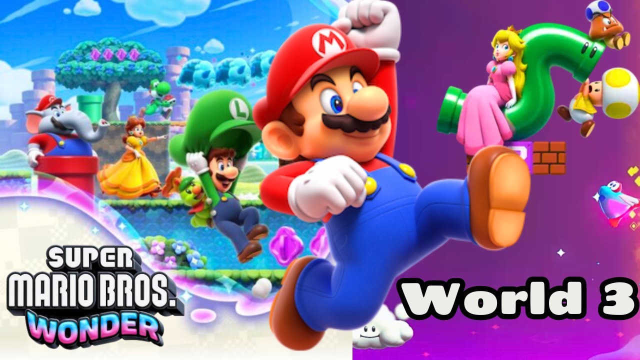 Super Mario Bros. Wonder World 3 Shining Falls Complete Walkthrough ...