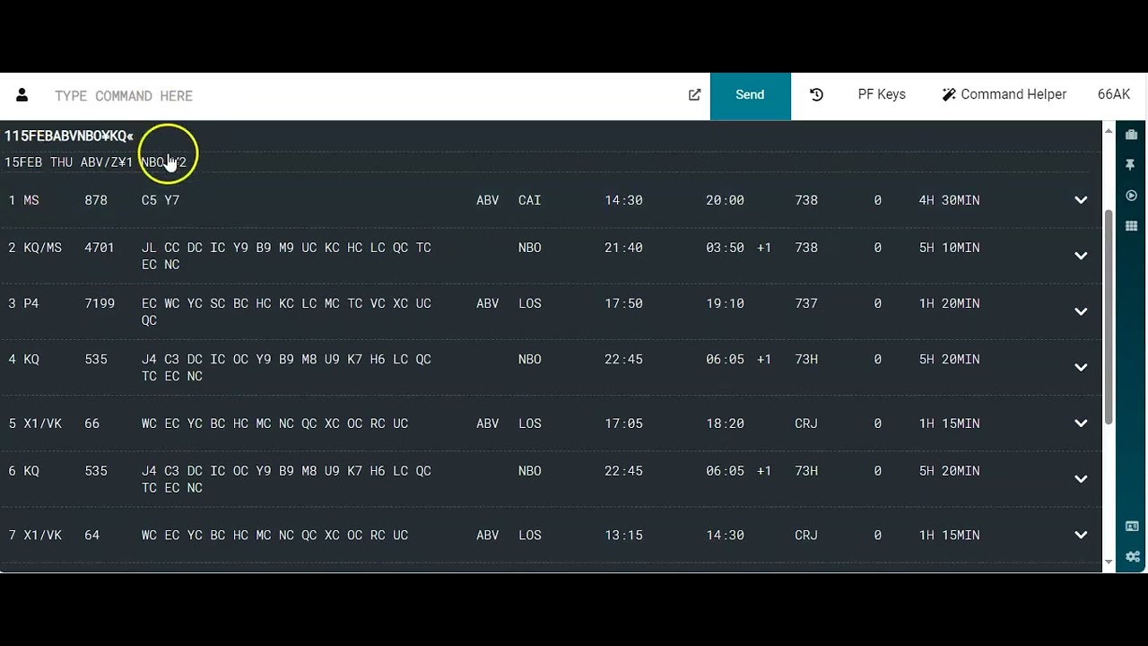 SABRE GDS TRAINING HOW TO DISPLAY AVAILABILITY ON SABRE GDS - YouTube