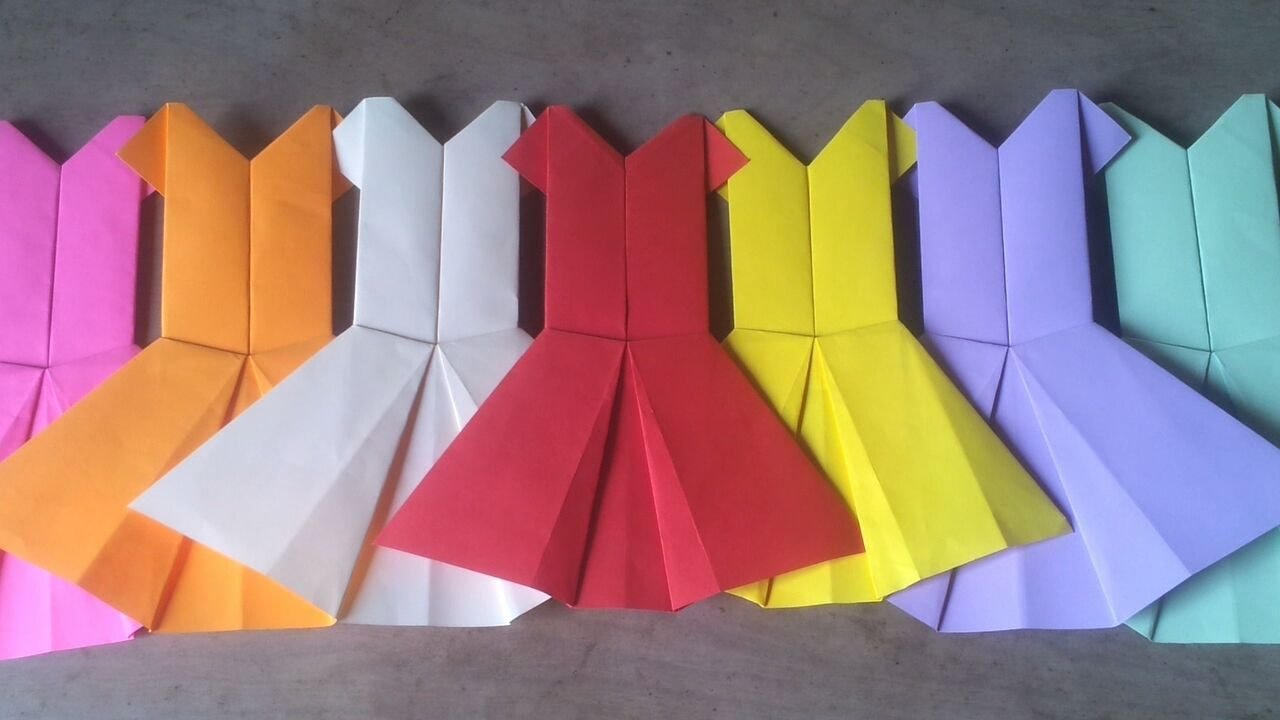 How to make a paper dress? Very easy - Mr. Sothea - YouTube