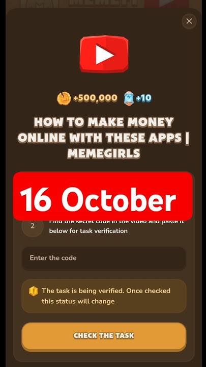 HOW TO MAKE MONEY ONLINE WITH THESE APPS | MEMEGIRLS #memefi #code - YouTube