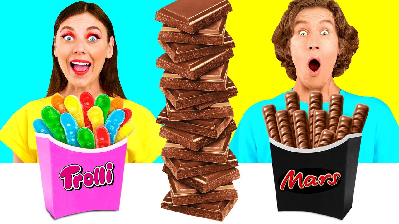 Marmeladni Pomfrit vs Čokoladni Pomfrit vs Pravi Pomfrit Izazov ...