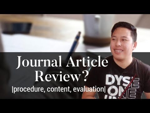 Paano sumulat ng Journal Article Review? | Step by step procedure - YouTube