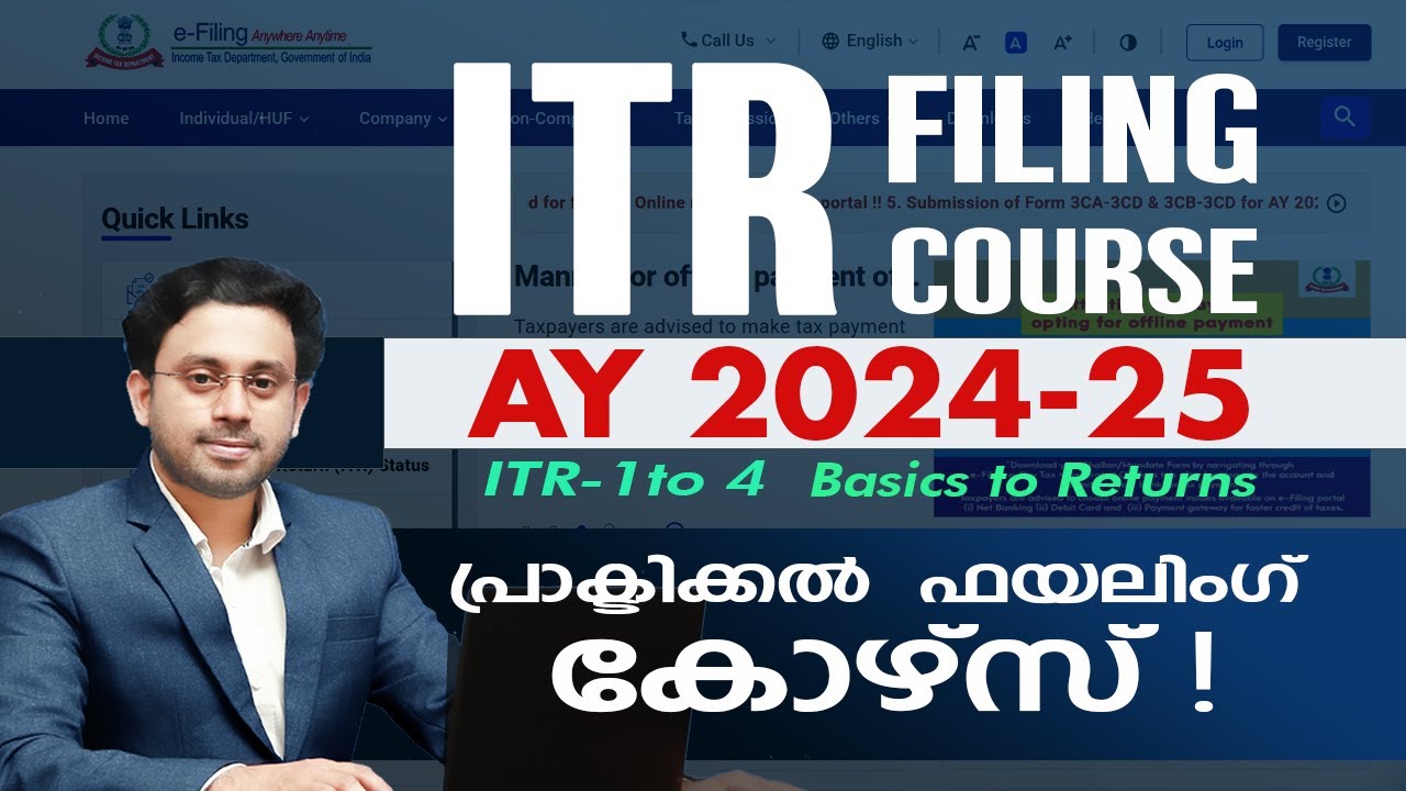 ITR Filing Course AY 2024-25_Malayalam_ITR-1, ITR-2, ITR-3 & ITR-4 ...