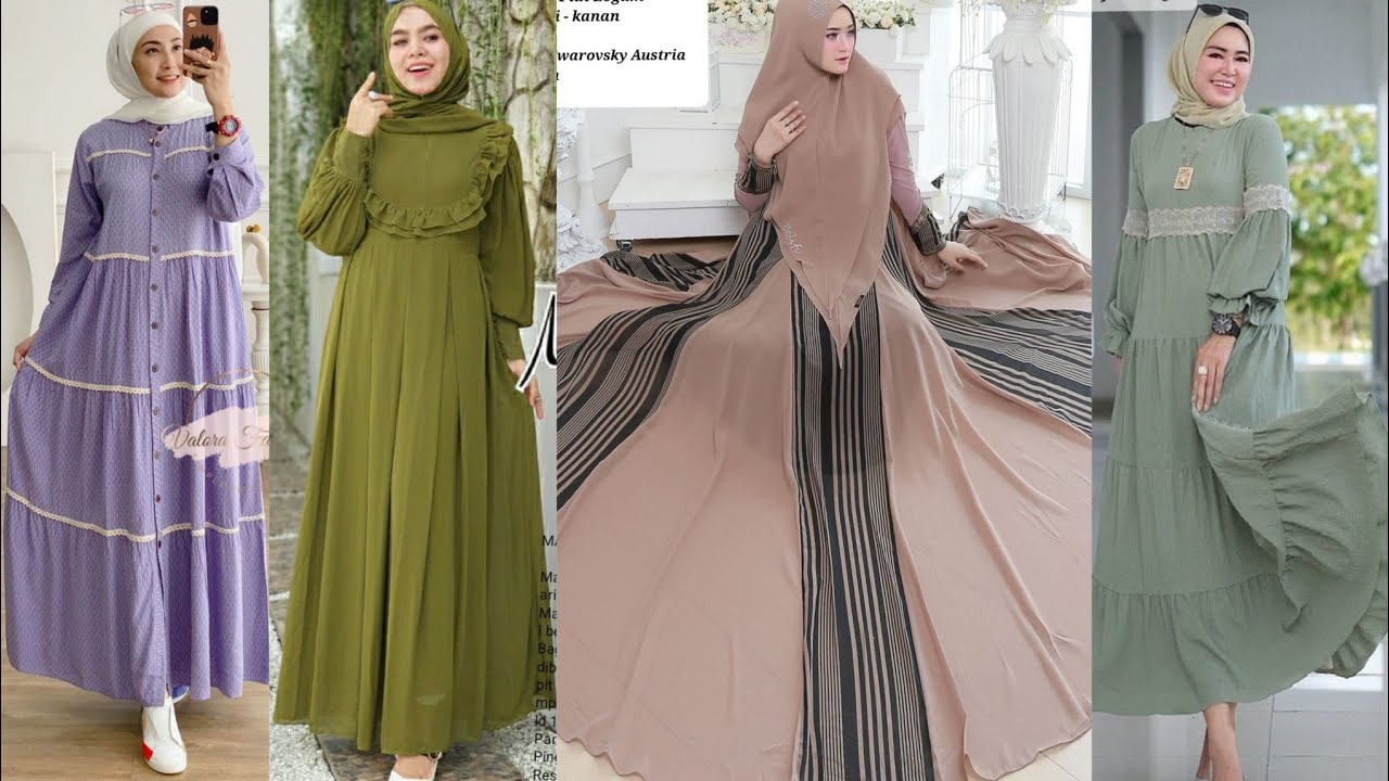 GAMIS SIMPLE MODEL LENGAN BALON TREND BARU 2022 - YouTube