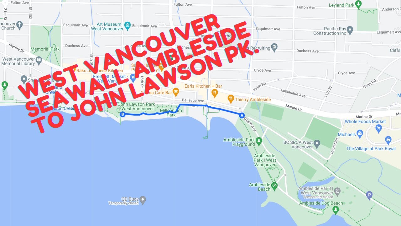 ASMR Speed Walk: West Vancouver Seawall Tour (Part 2) | Ambleside to ...