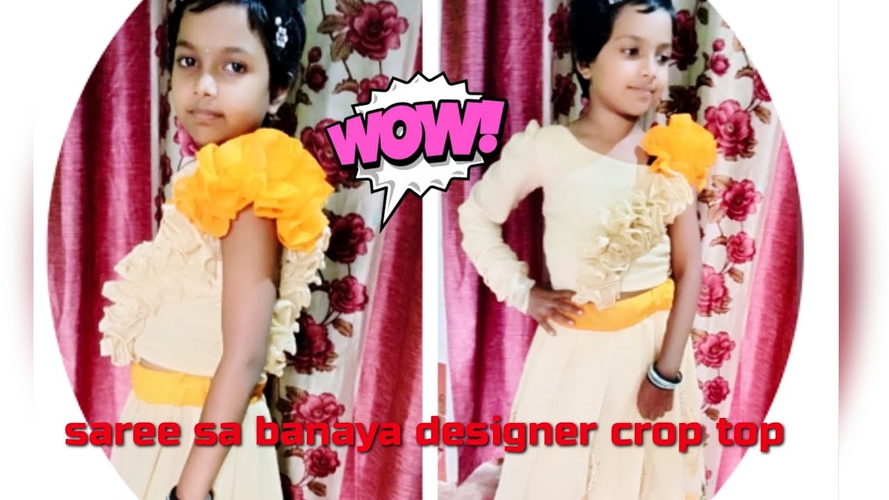 saree sa banaya kuchu naya/saree sa banaya designer top/saree sa banaya ...