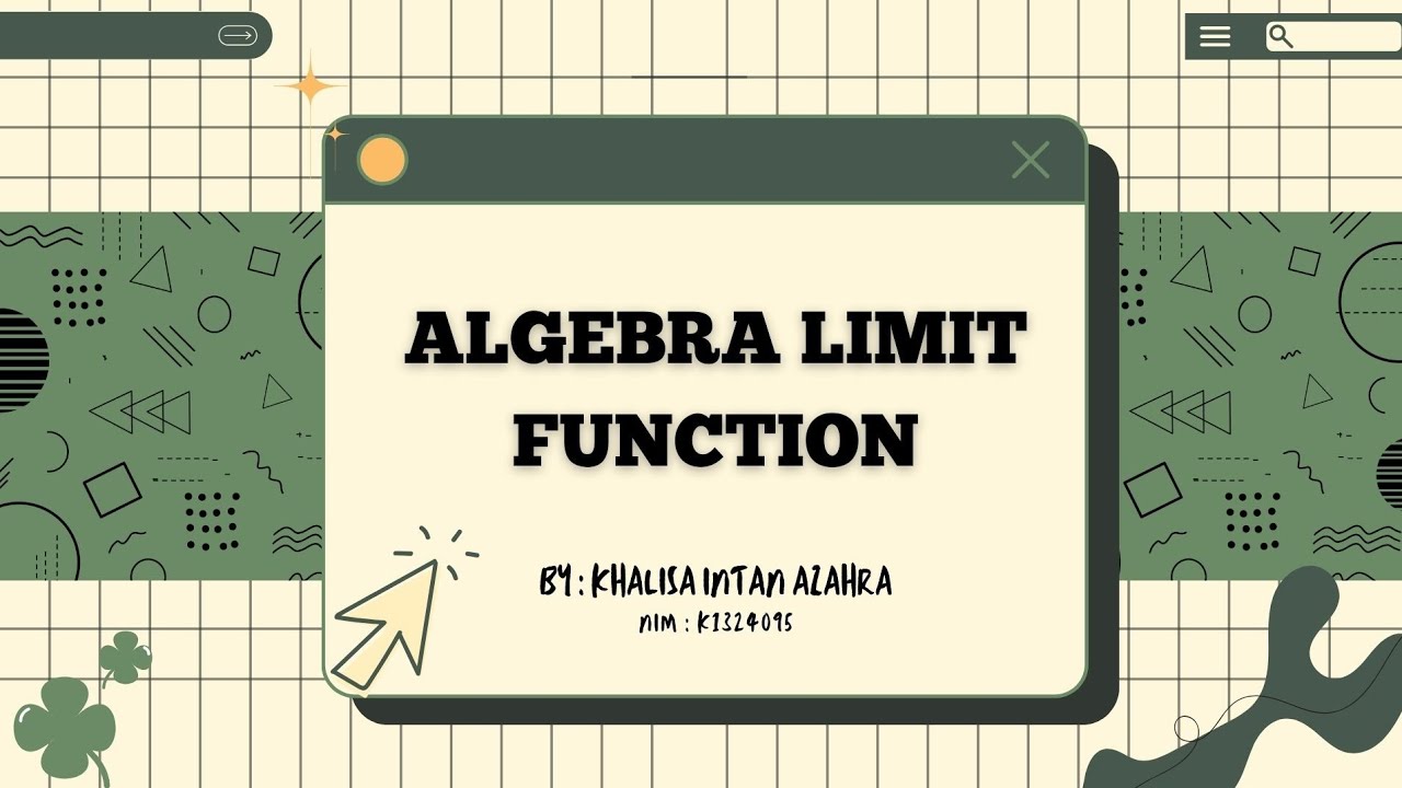 ALGEBRA LIMIT FUNCTION-english for mathematic - YouTube