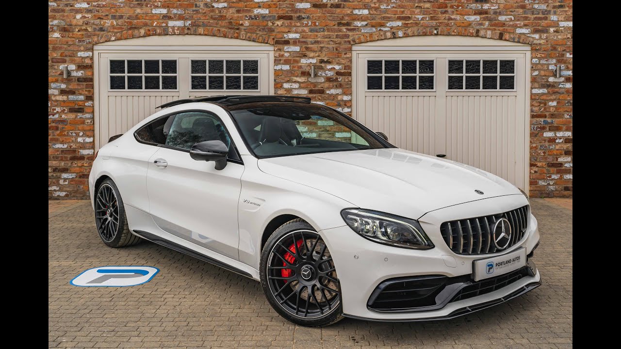 2019 19 MERCEDES C63 S AMG PREMIUM PLUS IN POLAR WHITE WITH BLACK ...