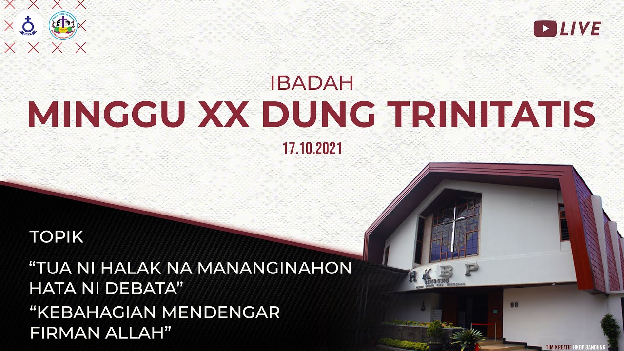 [🔴LIVE ] IBADAH MINGGU XX DUNG TRINITATIS - YouTube