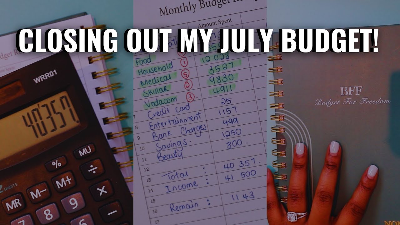 🏾 CLOSING OUT MY JULY BUDGET | STEP BY STEP PROCESS - YouTube