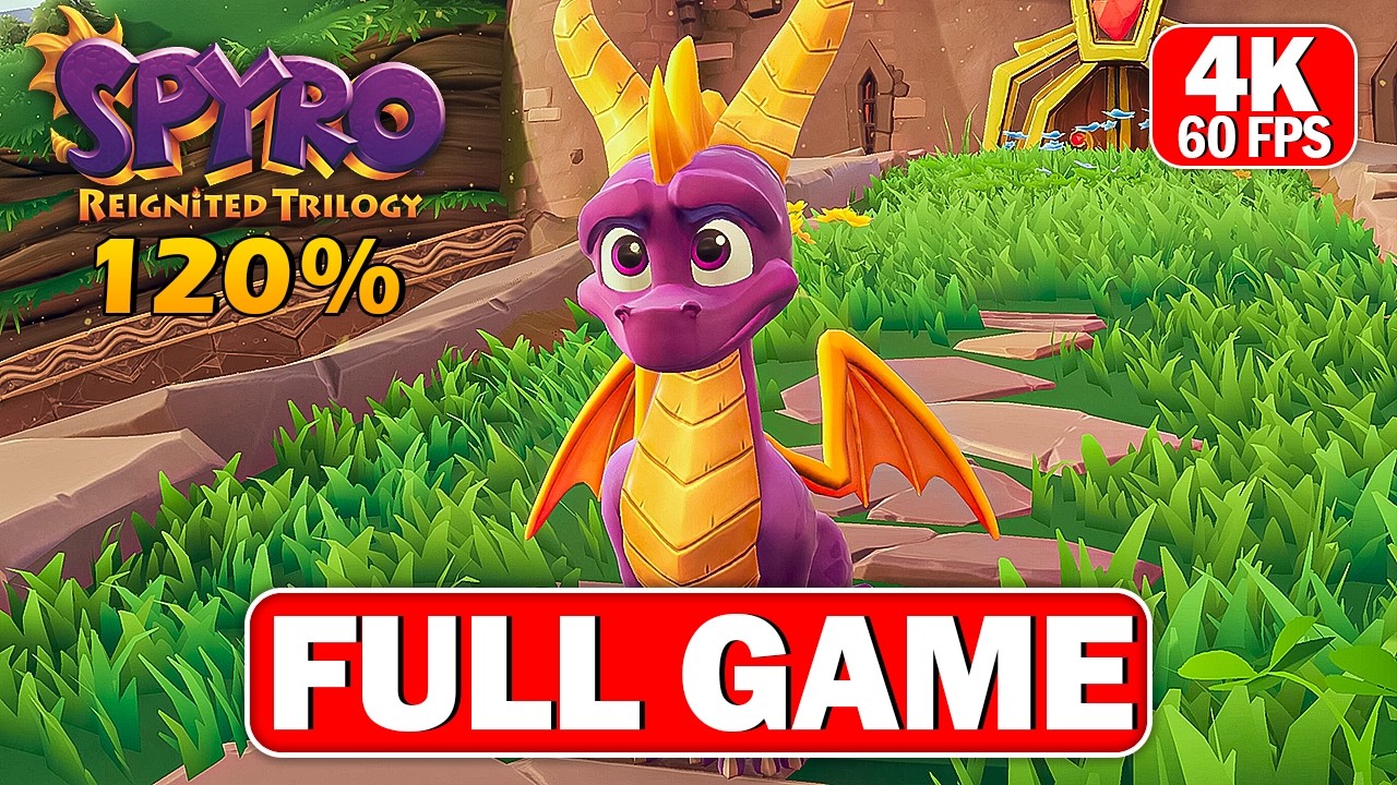Spyro the Dragon PS5 Full Game Walkthrough Gameplay 120% | 4K 60FPS ...