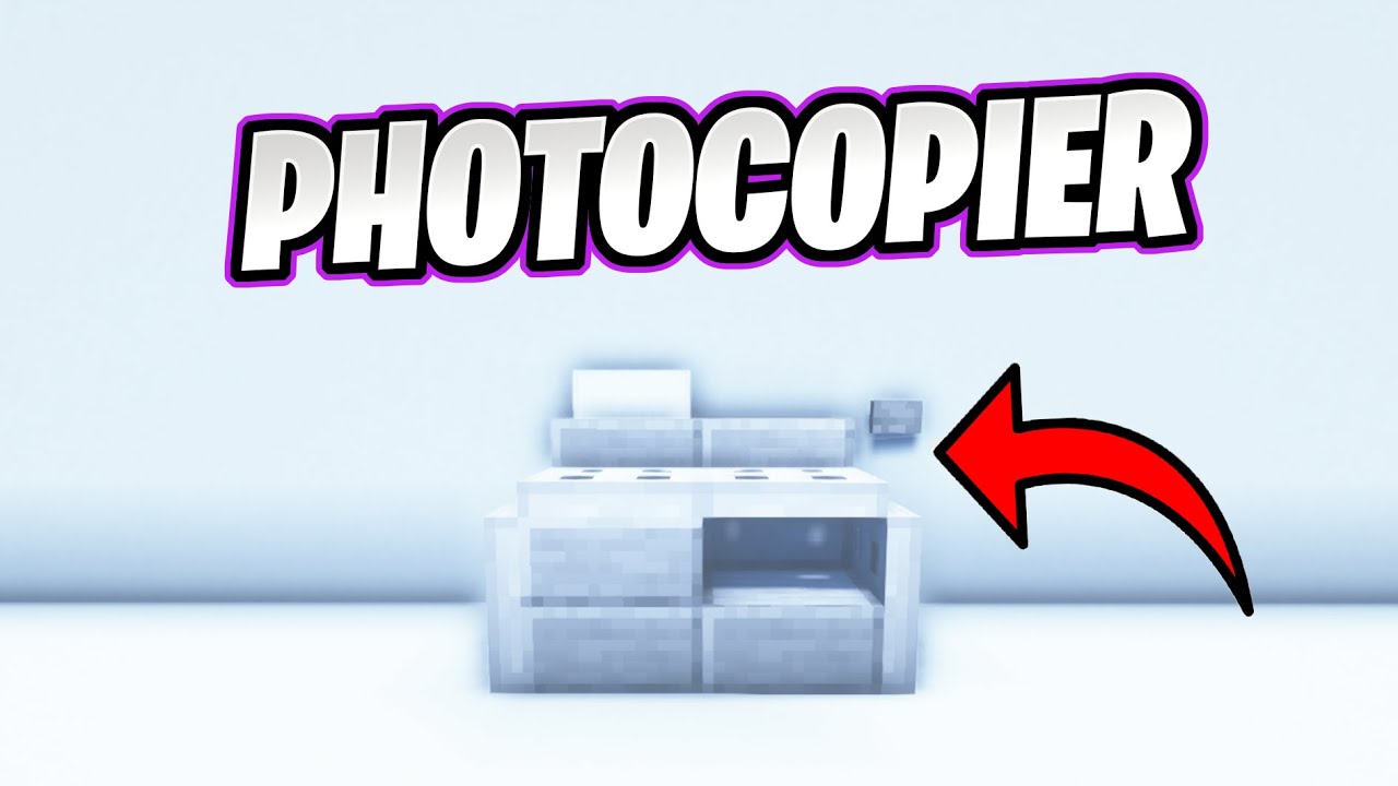 Minecraft: Office Photocopier Build Hack Tutorial! - YouTube