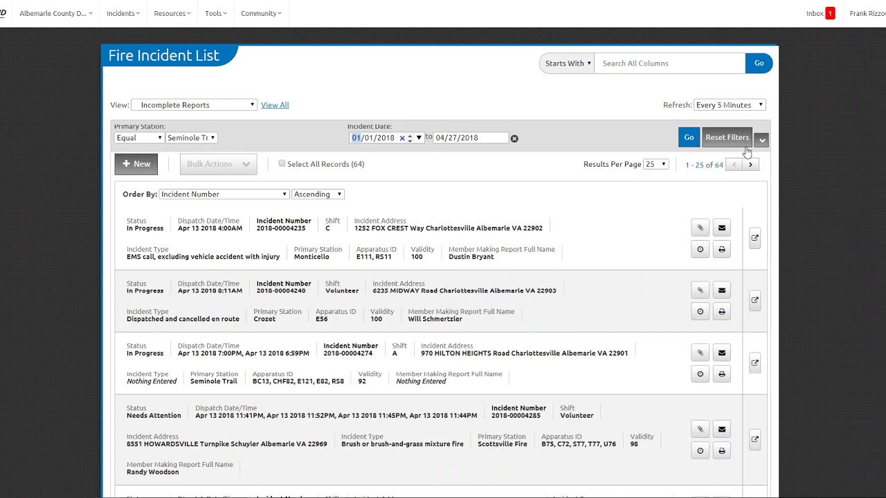 Incident (NFIRS) - Filtering Incomplete Reports - YouTube