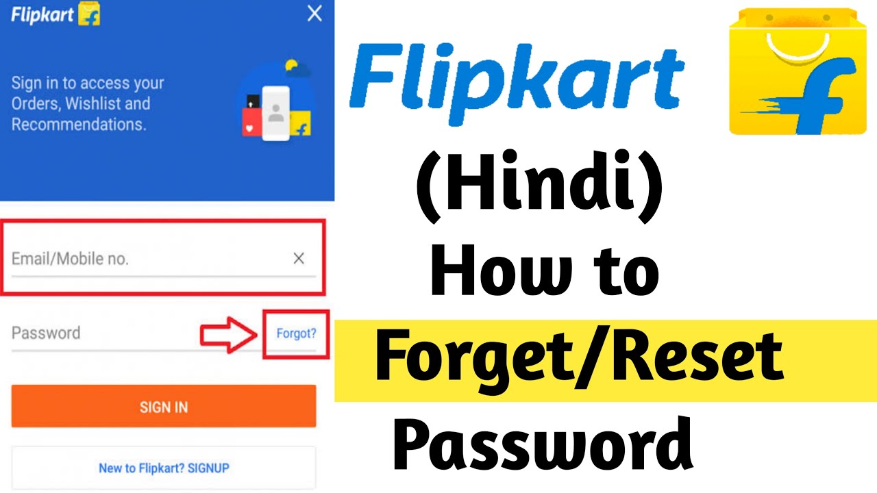 How to Reset pasword in flipkart || फ्लिपकार्ट में पासवर्ड कैसे रीसेट ...