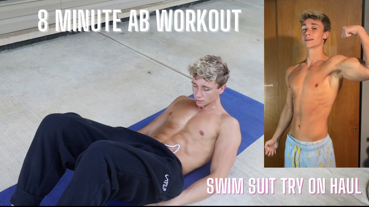 8 Minute Home AB Workout | Swim Suit Try On Haul | Tanning Bed VS Self ...