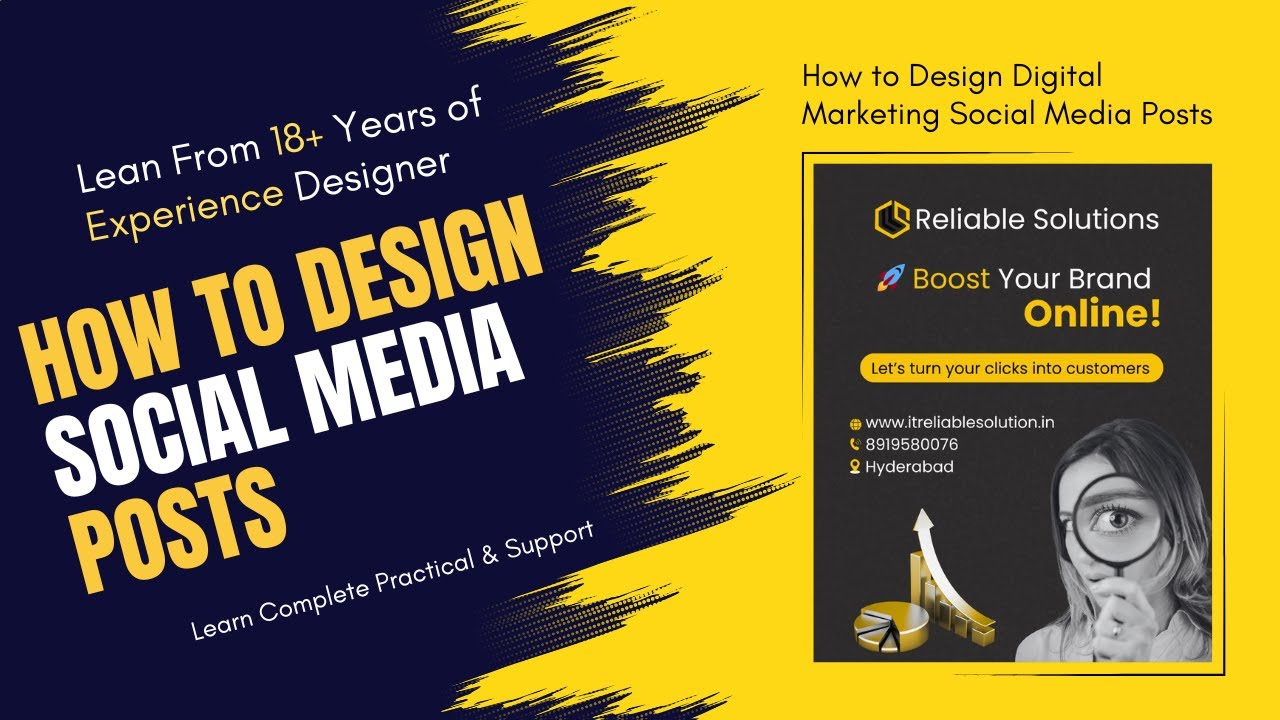 How to Design Social Media Posts I Graphic Design I Post Design In ...