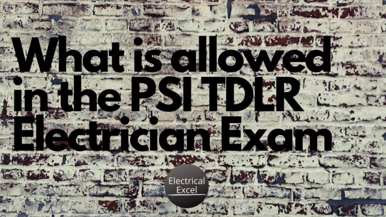 What is allowed in the PSI Exam?| Electrical Exam Prep - YouTube