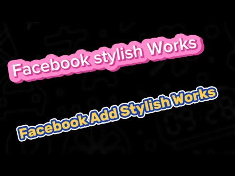 Facebook Stylish work - YouTube