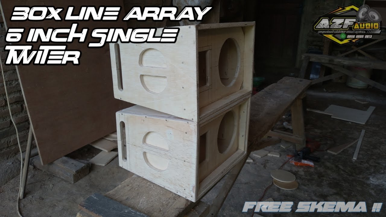 skema box line array 6 inch single + twiter audax 65. - YouTube