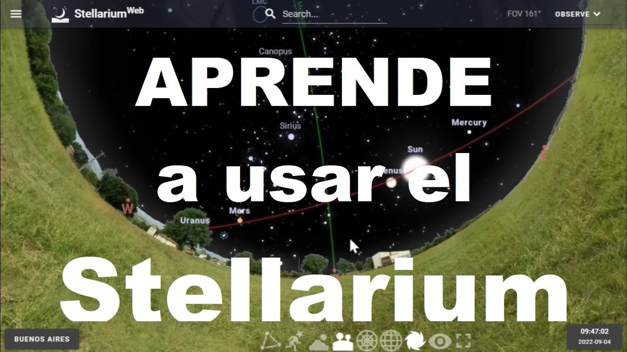 Navegamos por el Stellarium web - YouTube