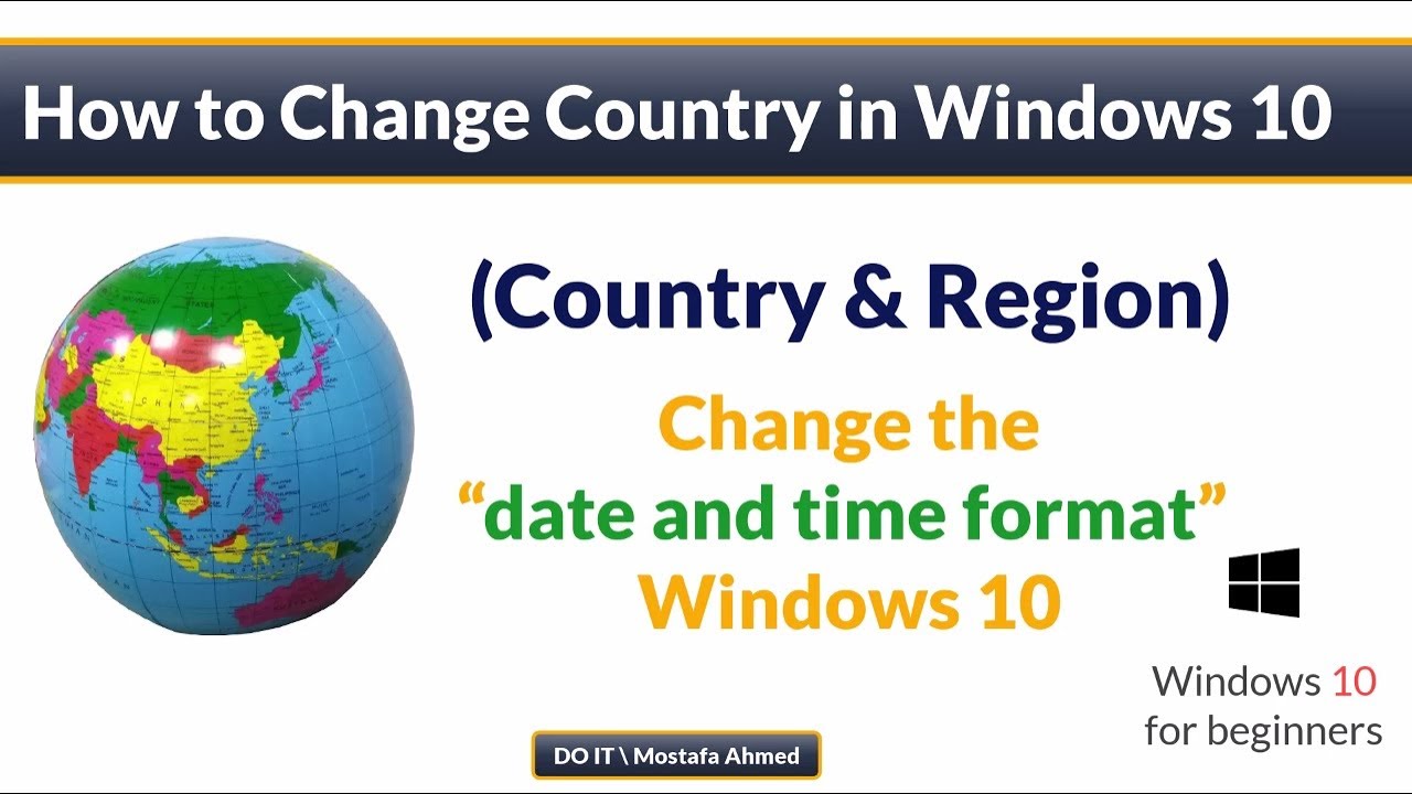 How to Change Country in Windows 10 (Country & Region). Windows 10 for ...