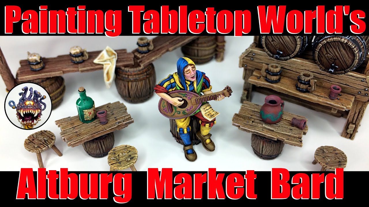 Painting Tabletop World's Altburg Market Ale Stall Bard by Tiny ...