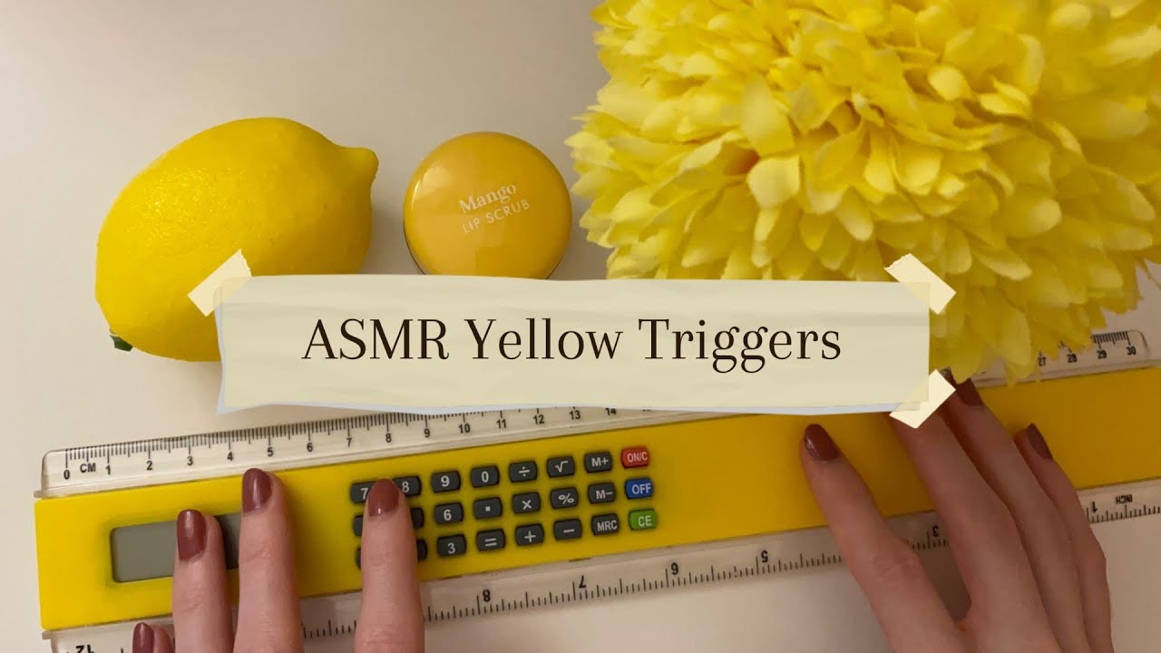 ASMR Yellow Triggers! (tapping, scratching triggers) - YouTube