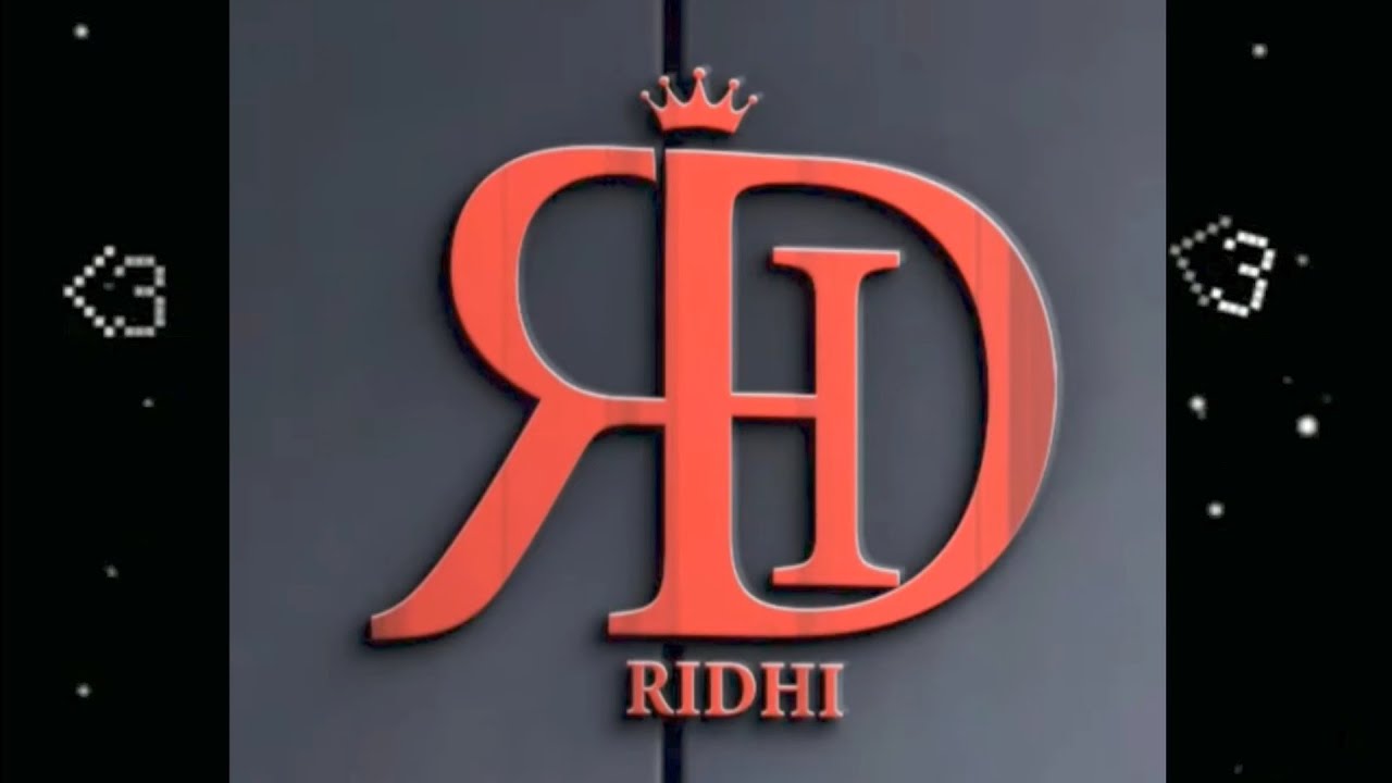 RIDHI Name brand logo | #logo #art #youtube #subscribe #like - YouTube