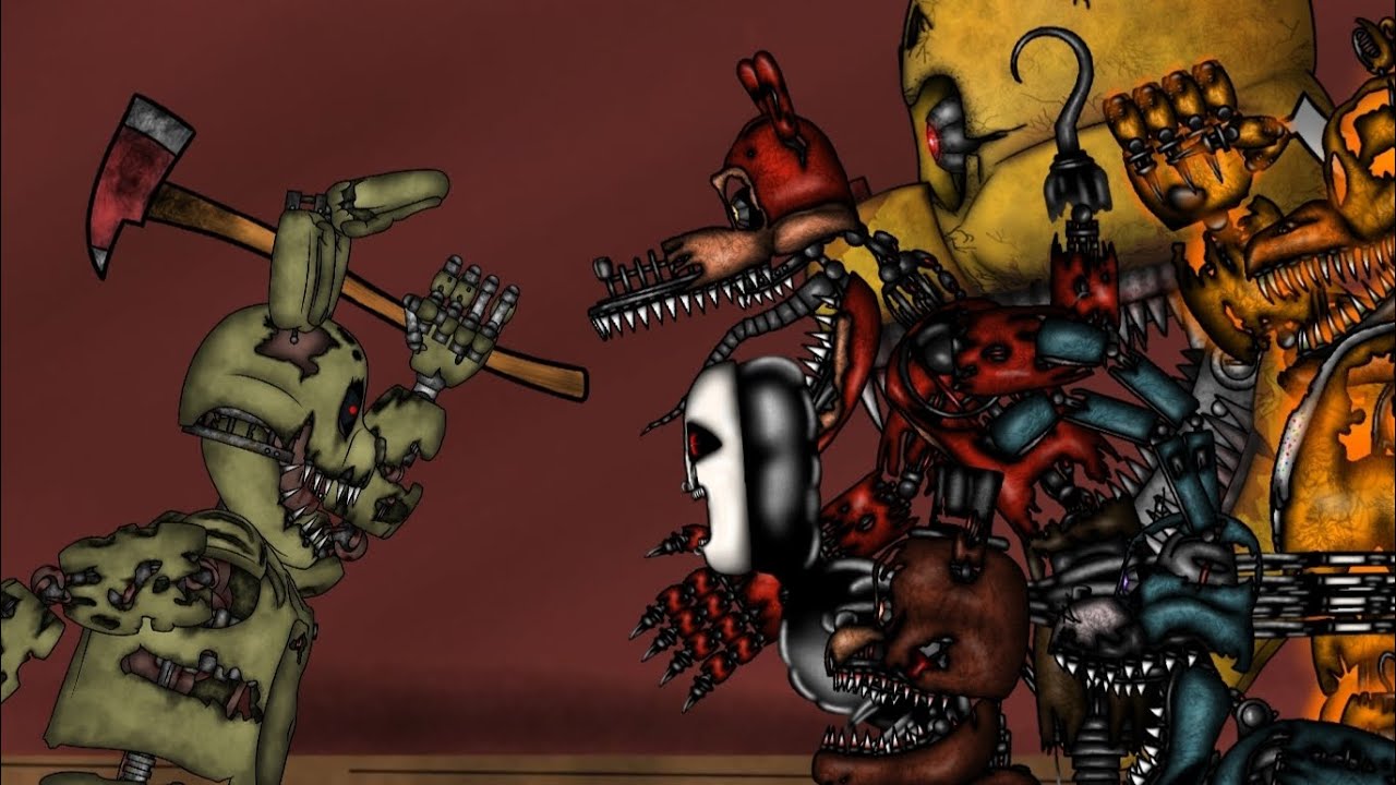 [Dc2/FNAF] springtrap vs nightmare animatronics (five nights at freddy ...