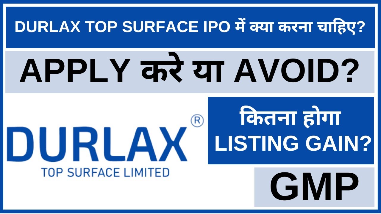 Durlax Top Surface Analysis • Durlax Top Surface Review • GMP • IPO ...