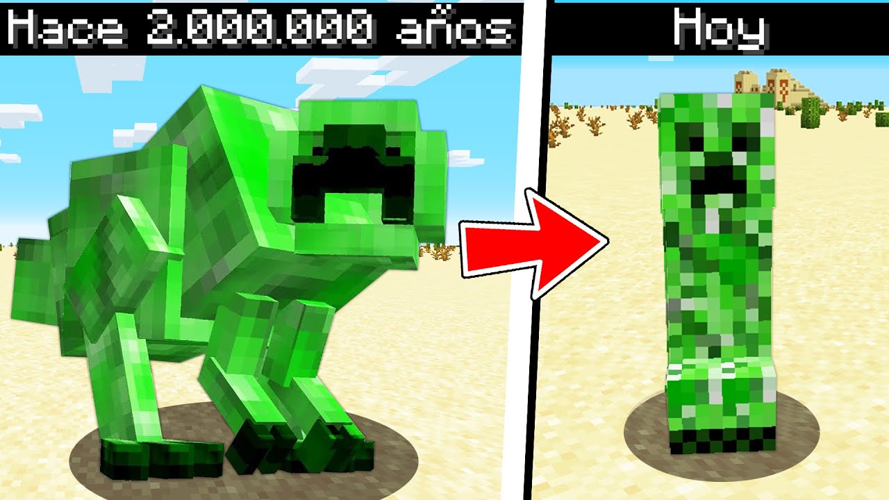 Asi eran los MOBS HACE MILLONES de AÑOS en MINECRAFT 😱 - YouTube