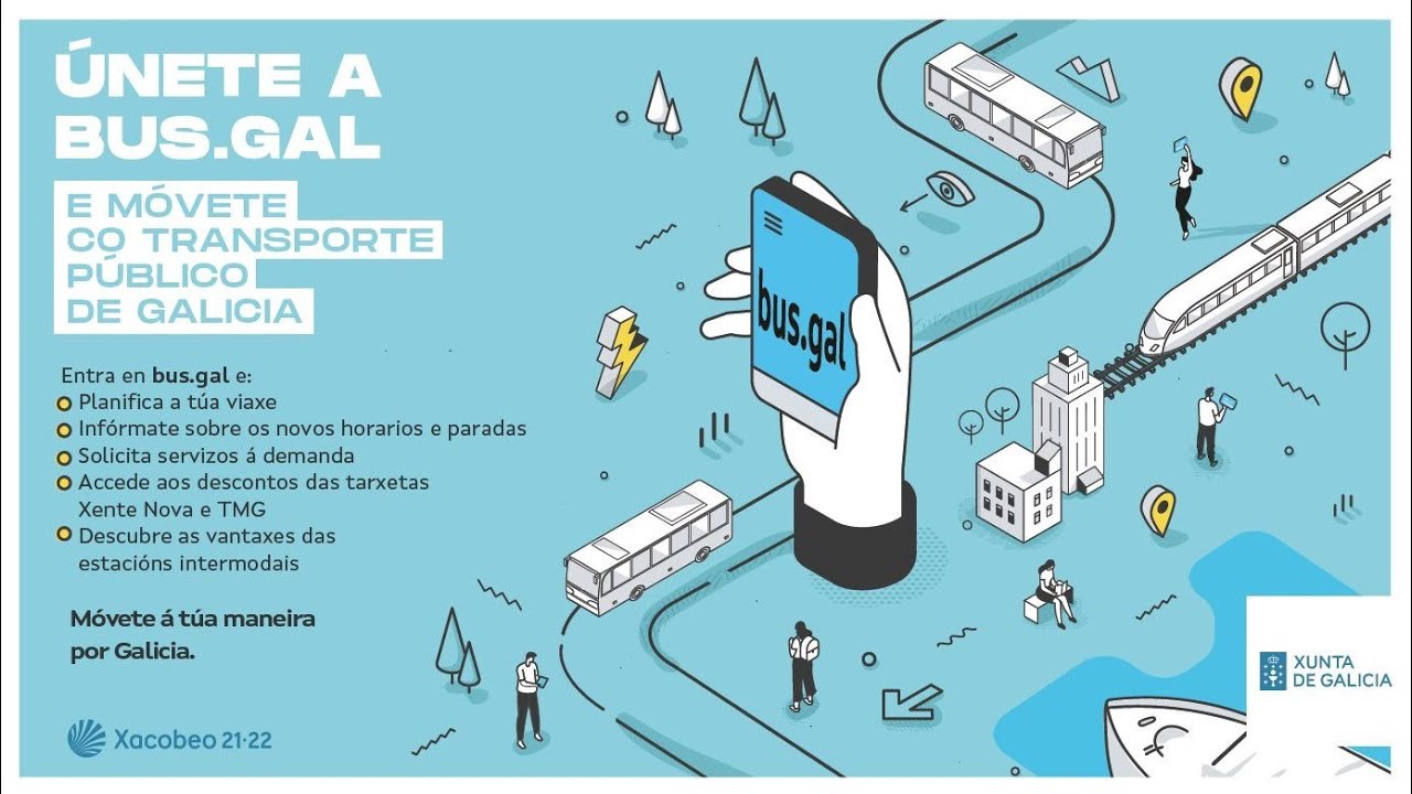Únete a bus.gal e móvete co transporte público de Galicia - YouTube