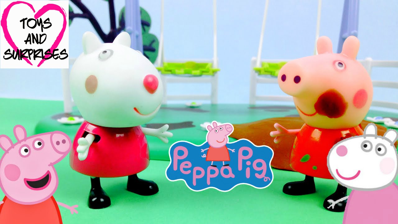 PEPPA PIG Puddles with Suzy Sheep video story - YouTube