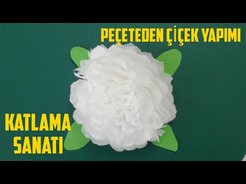 Peçete Katlama  gül çiçek yapımı