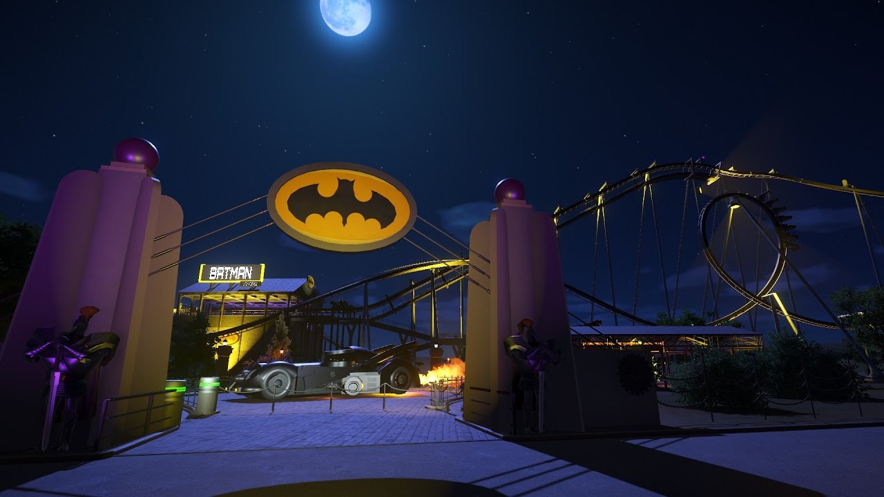 Batman the Ride, Planet Coaster, Six Flags New Orleans - YouTube
