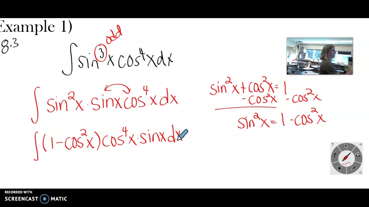 Trig Integrals Example 1 - YouTube