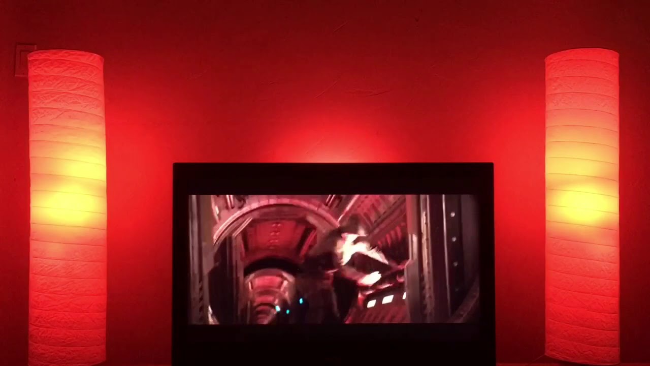 Alien Covenant synchronized with Philips Hue Lights - YouTube